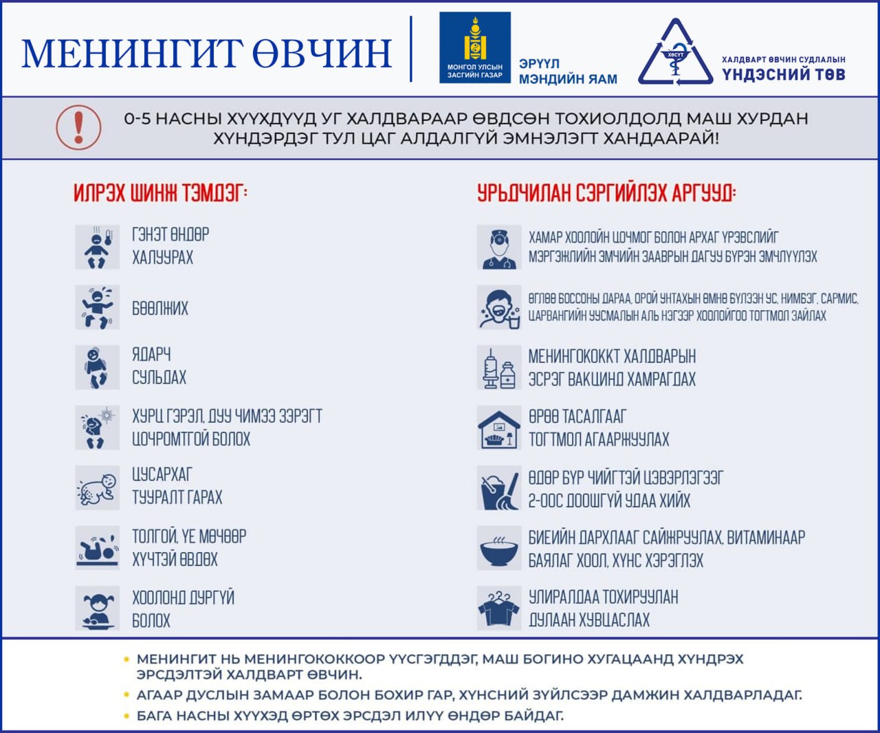 Менингококкт халдвараас хэрхэн сэргийлэх вэ